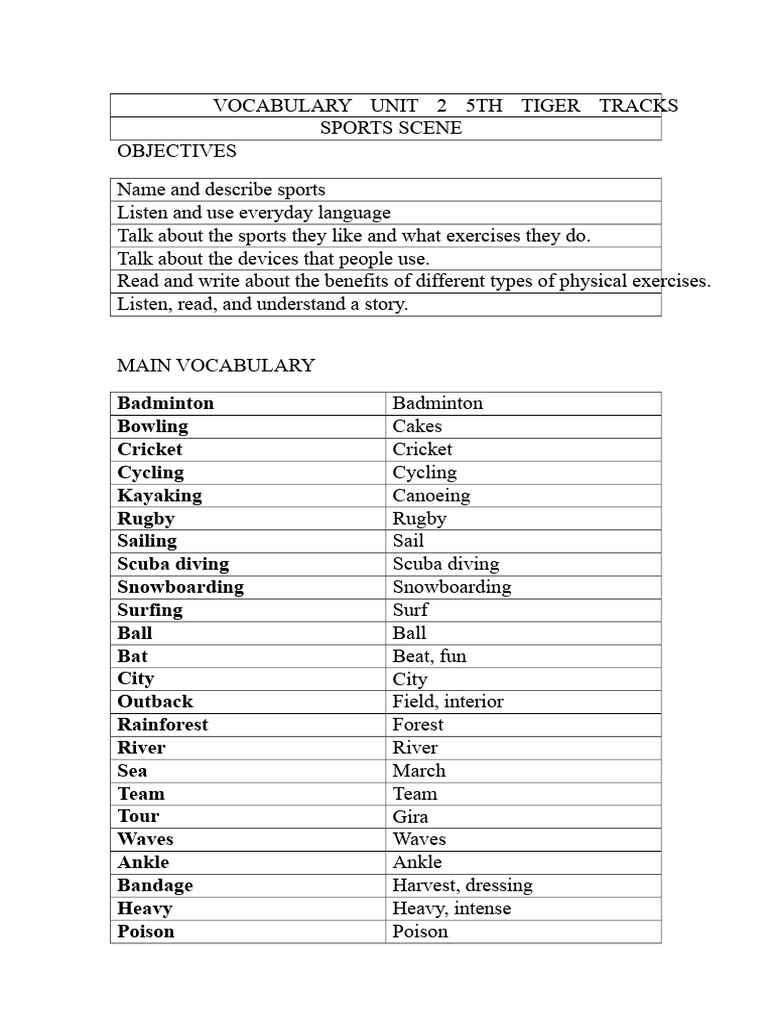 tiger_5___unit_2___ | PDF
