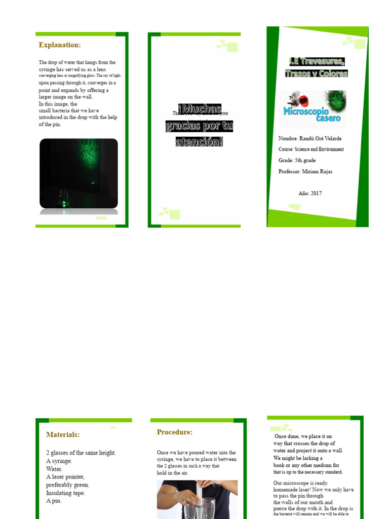 Homemade Microscope Experiment | PDF | Optics | Optical Devices