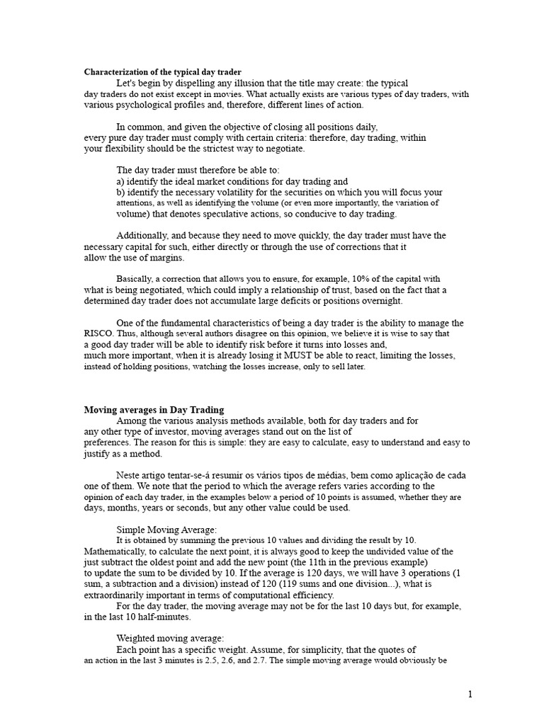 Day Trade Manual | PDF | Day Trading | Moving Average