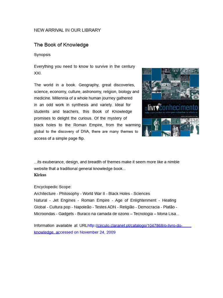 The Book of Knowledge | PDF
