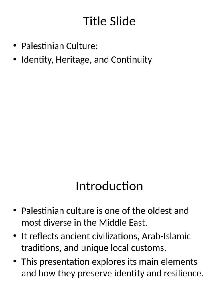 Exploring Palestinian Cultural Heritage | PDF | Palestinians | Arabs