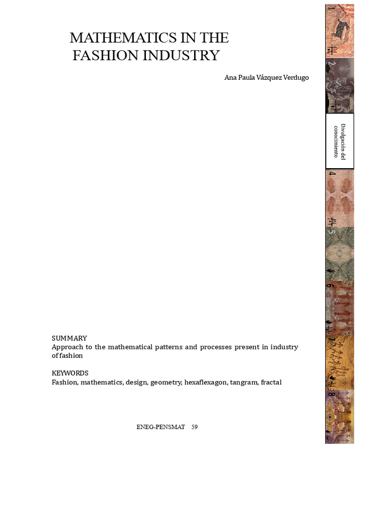 Mathematics in The Fashion Industry | PDF | Fashion | Fractal
