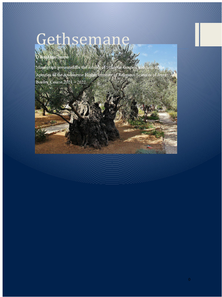 Gethsemane: Synoptic Gospel Analysis | PDF | Jesus | Judas Iscariot