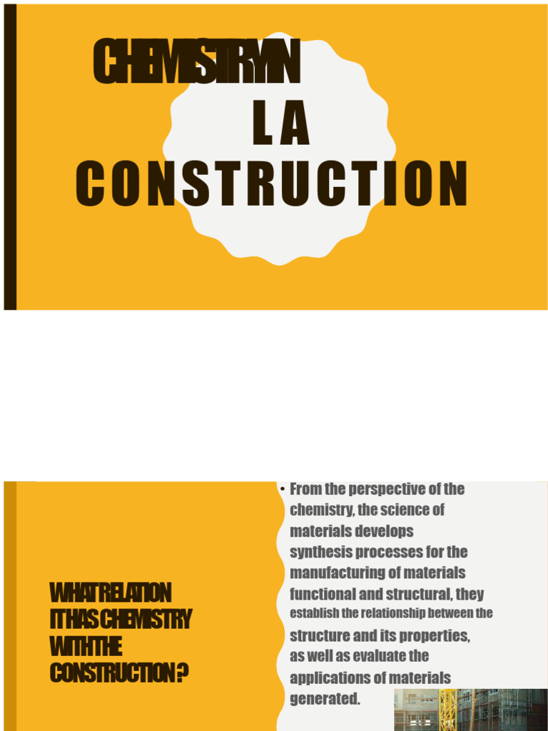 Chemistry in Construction | PDF | Concrete | Steel