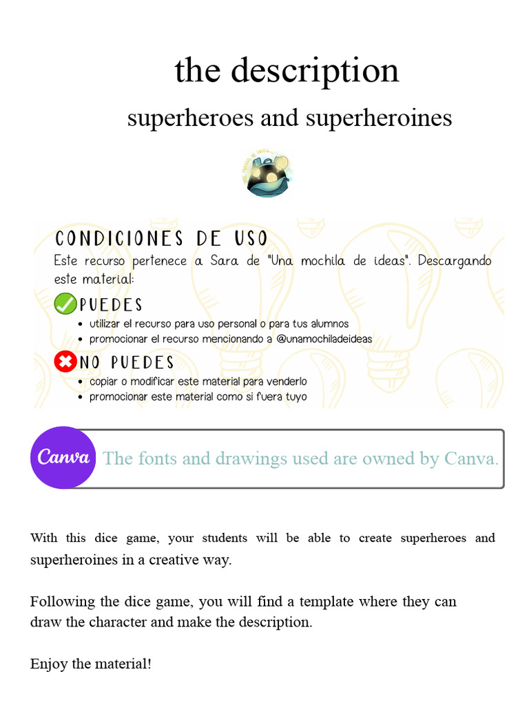 Create Your Superhero | PDF