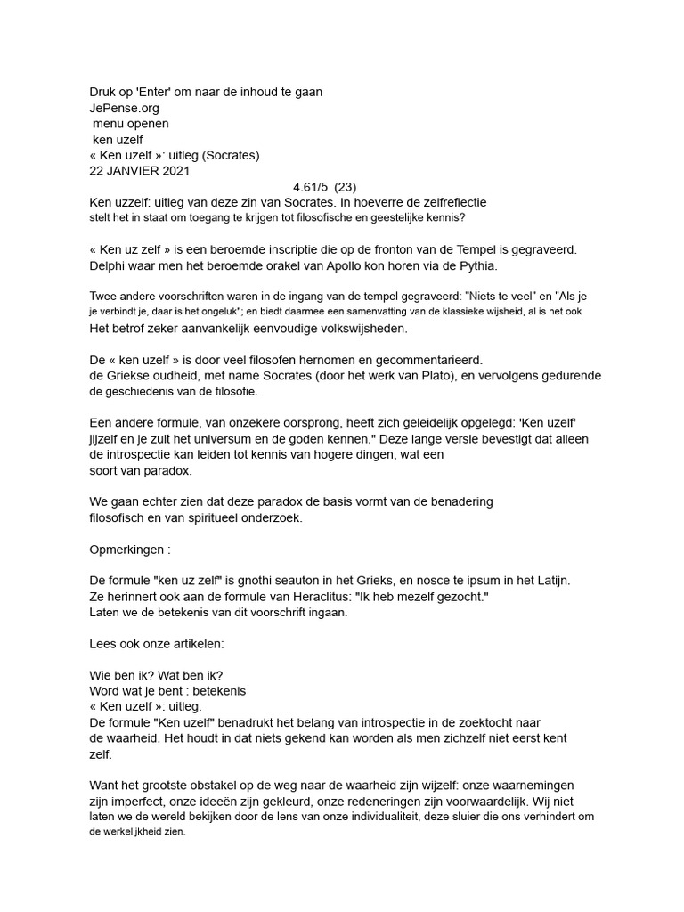 Ken Uz Zelf | PDF