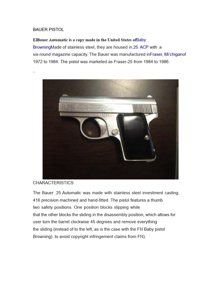 Bauer pistol | PDF