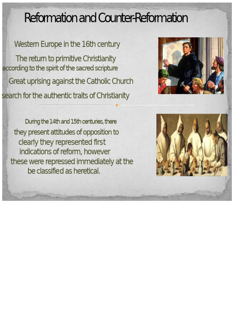 Reformation vs. Counter-Reformation Overview | PDF | Martin Luther ...