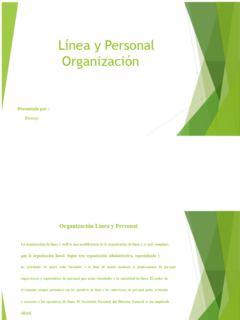 Organización de Línea y Personal | PDF | Economias | Business
