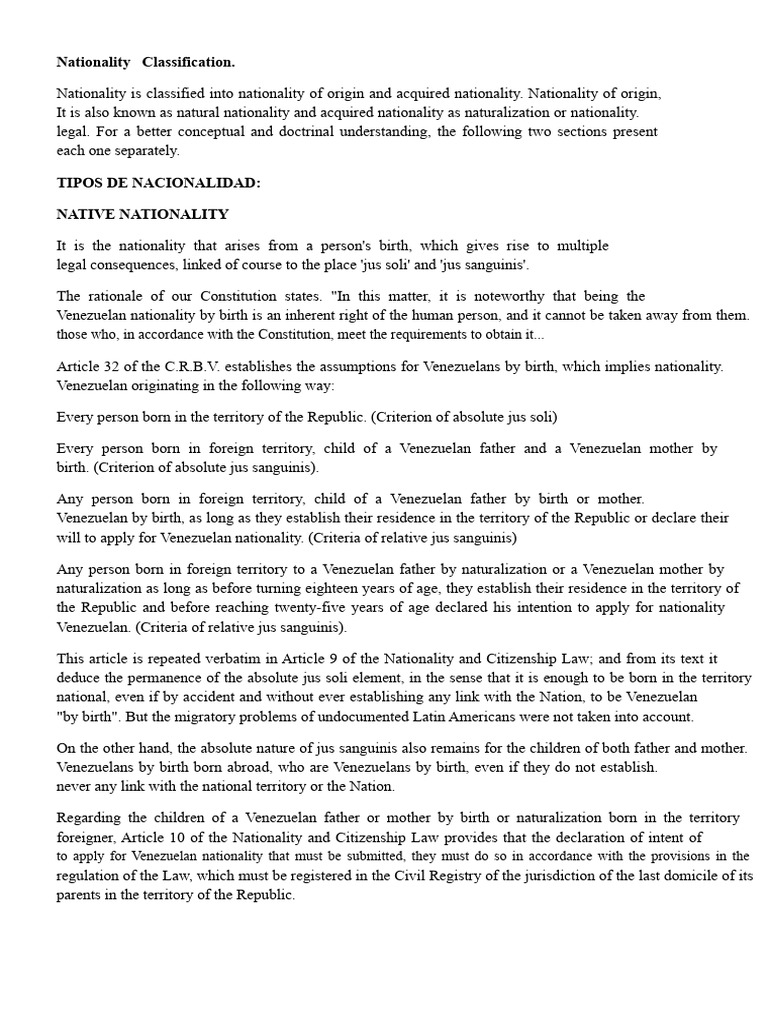 Understanding Nationality Classification | PDF | Nationality ...