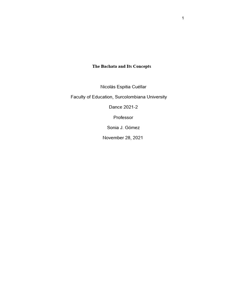 Bachata and Its Concepts | PDF | Musicology