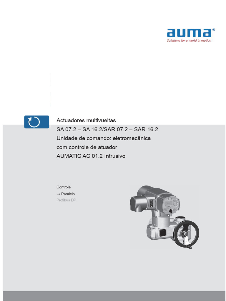Manual Atuação Auma PIP | PDF | Válvula | Engenharia Mecânica