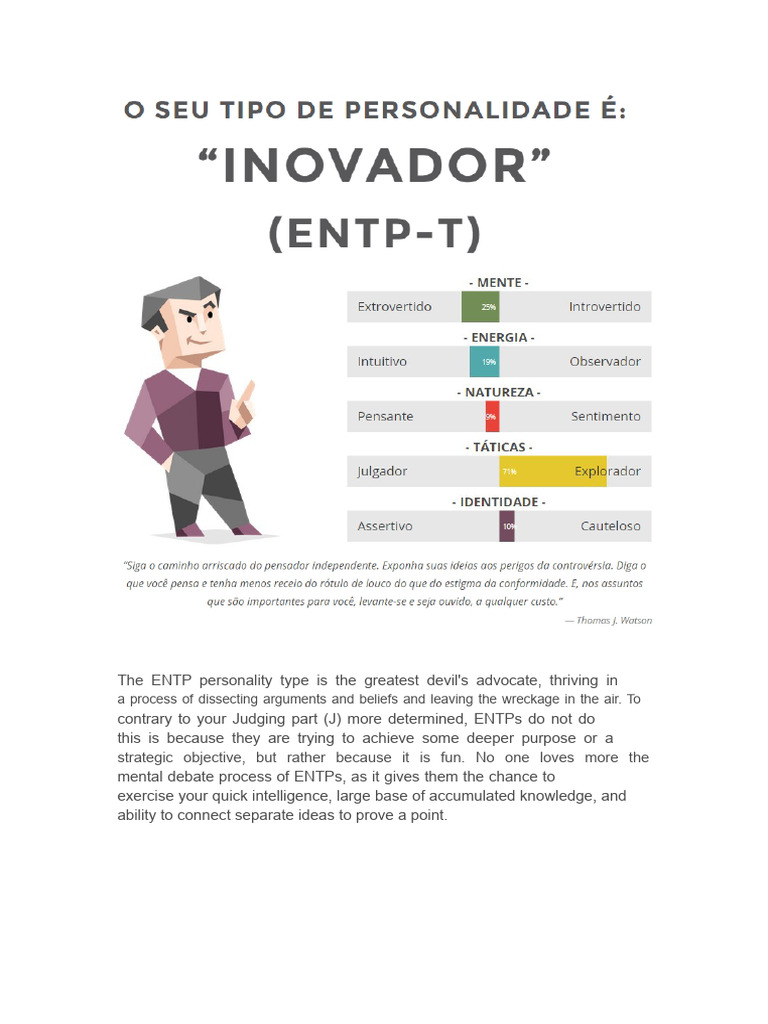 ENTP T Personality | PDF | Knowledge | Cognition
