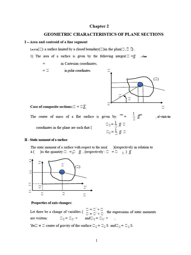 Plane Section Geometry: Area & Inertia | PDF | Coordinate System ...