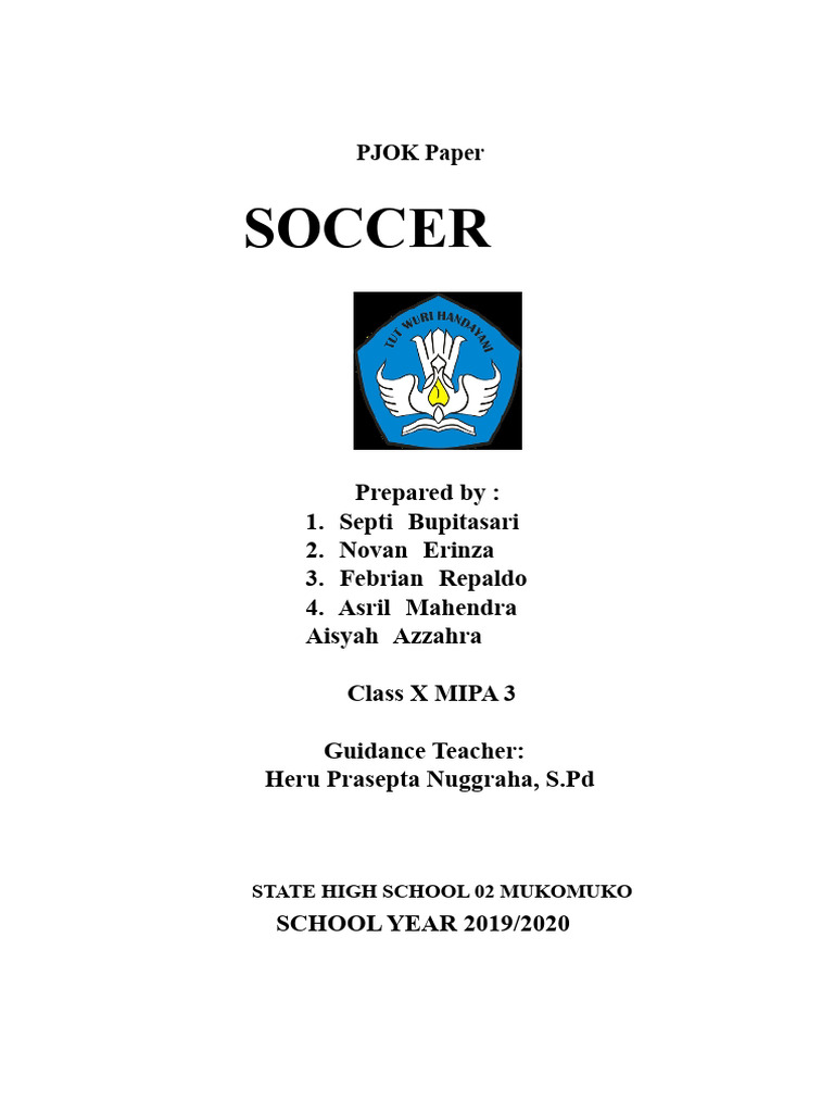 High School Physical Education Paper - Soccer Game | PDF | Association ...