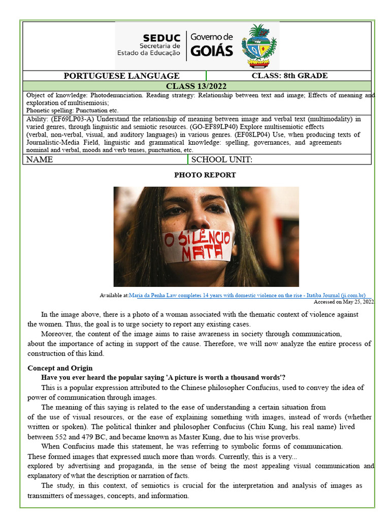 Lesson 13 - 8th Grade Language Arts - Photo Report - Punctuation | PDF ...