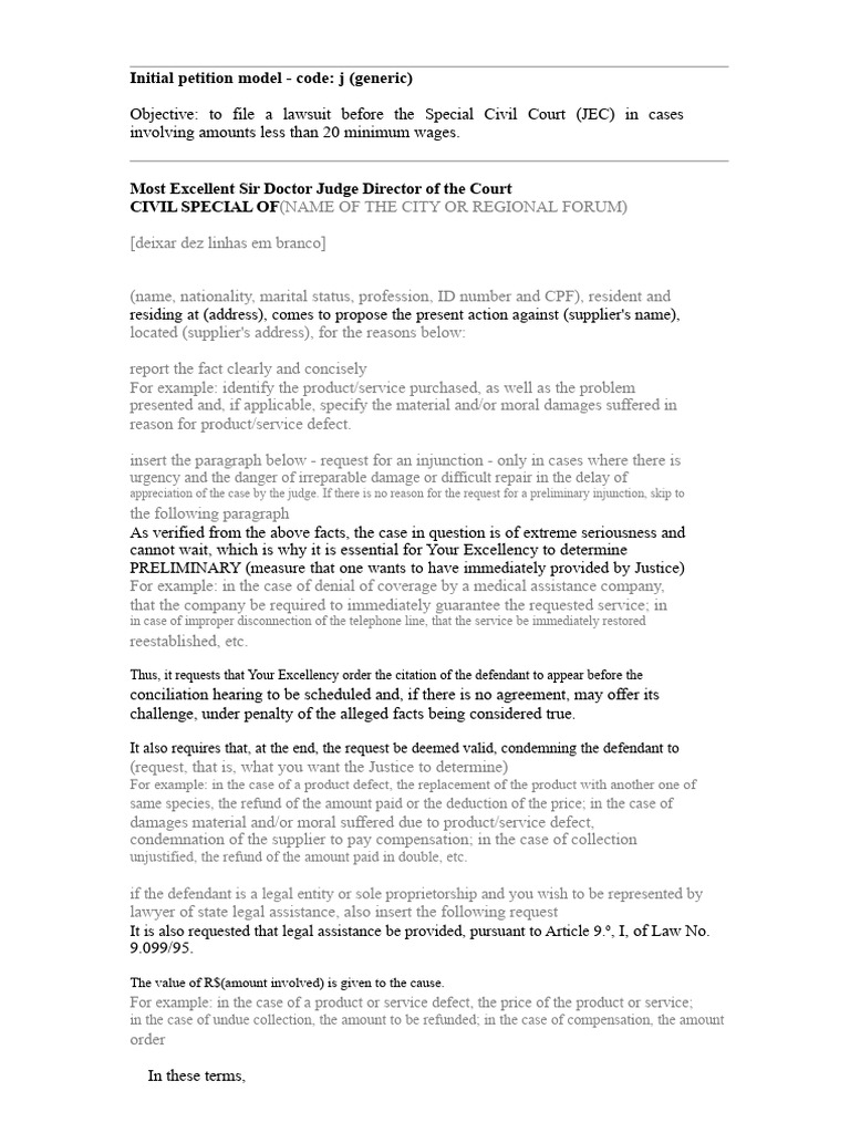 special civil court petition template | PDF | Justice | Crime & Violence