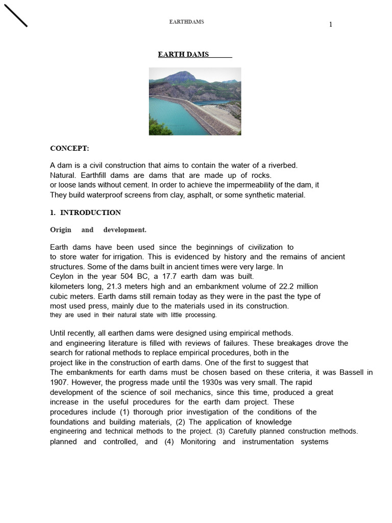 Earth Dams.. | PDF | Dam | Drainage
