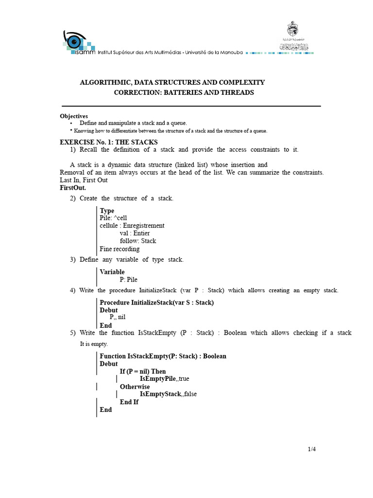 Correction of TD_Piles and Files | PDF | Queue (Abstract Data Type ...
