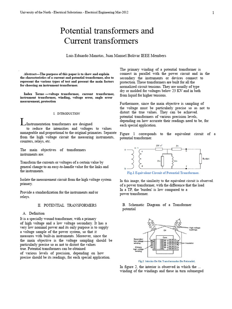 322752126-Potential Transformers and Current Transformers PDF | PDF ...