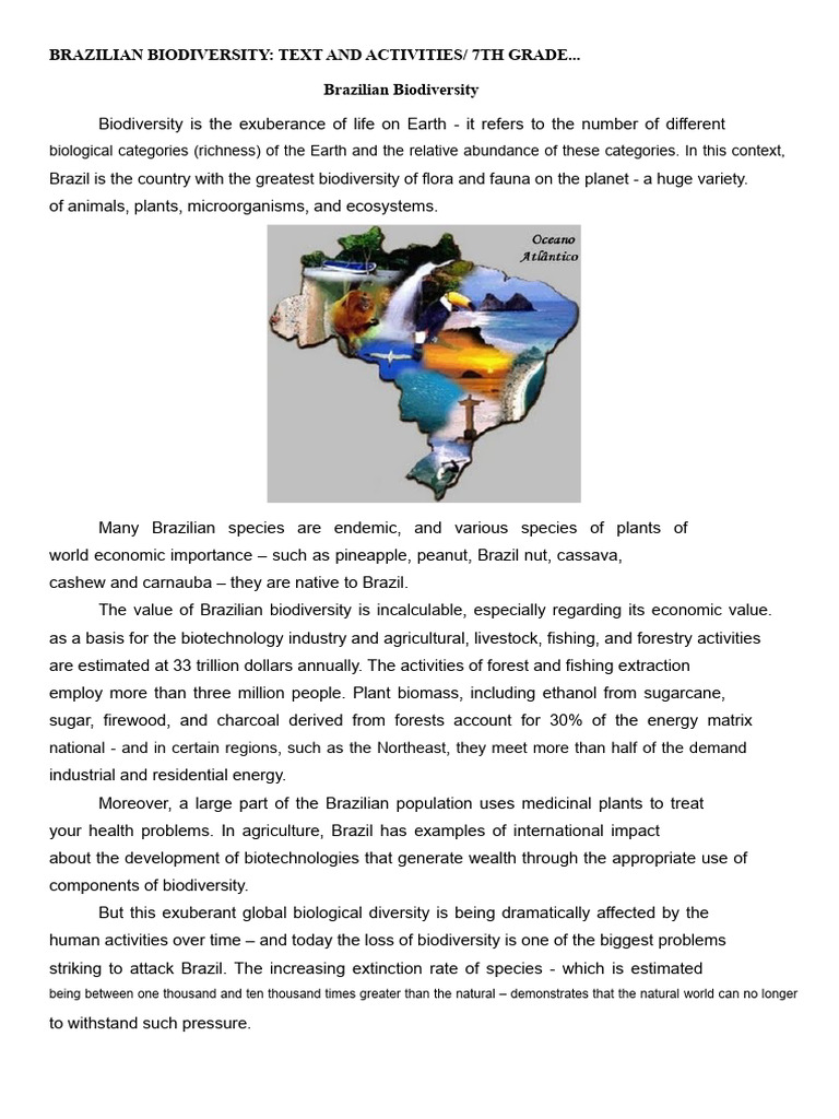 BRAZILIAN BIODIVERSITY | PDF | Biodiversity | Habitat Destruction
