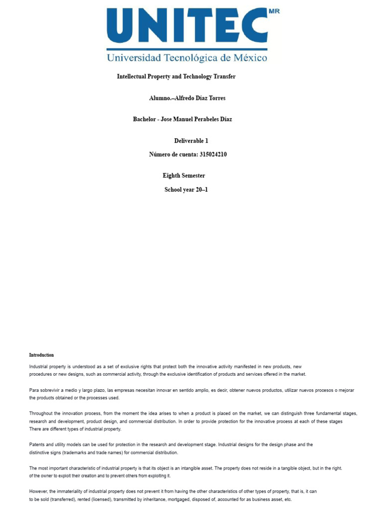 Conceptual Map Intellectual Property and Technology Transfer | PDF ...