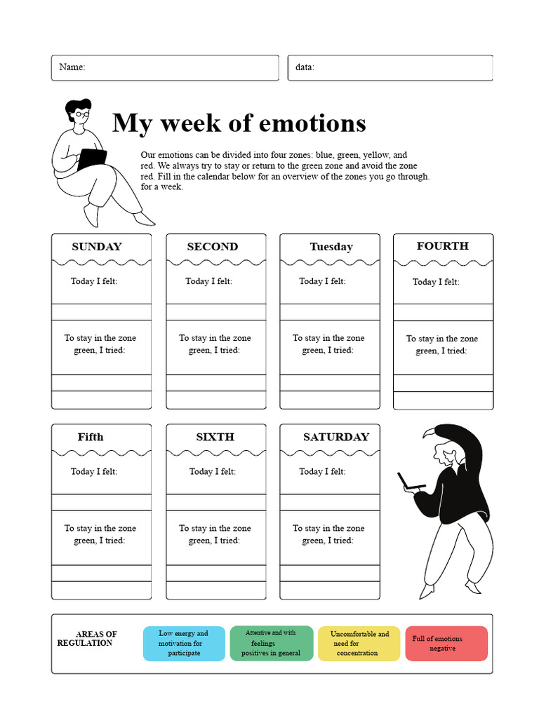 Calendar of Teen Emotions - Activity | PDF
