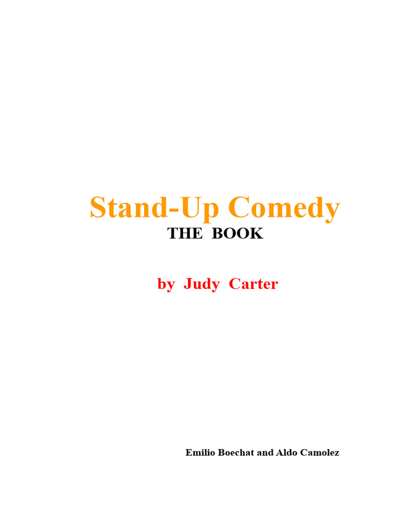 Book - Judy Carter | PDF | Stand Up Comedy | Jokes