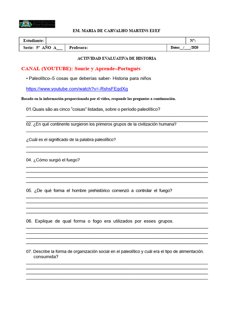 Actividades de Historia: Paleolítico y Neolítico | PDF | Arqueología