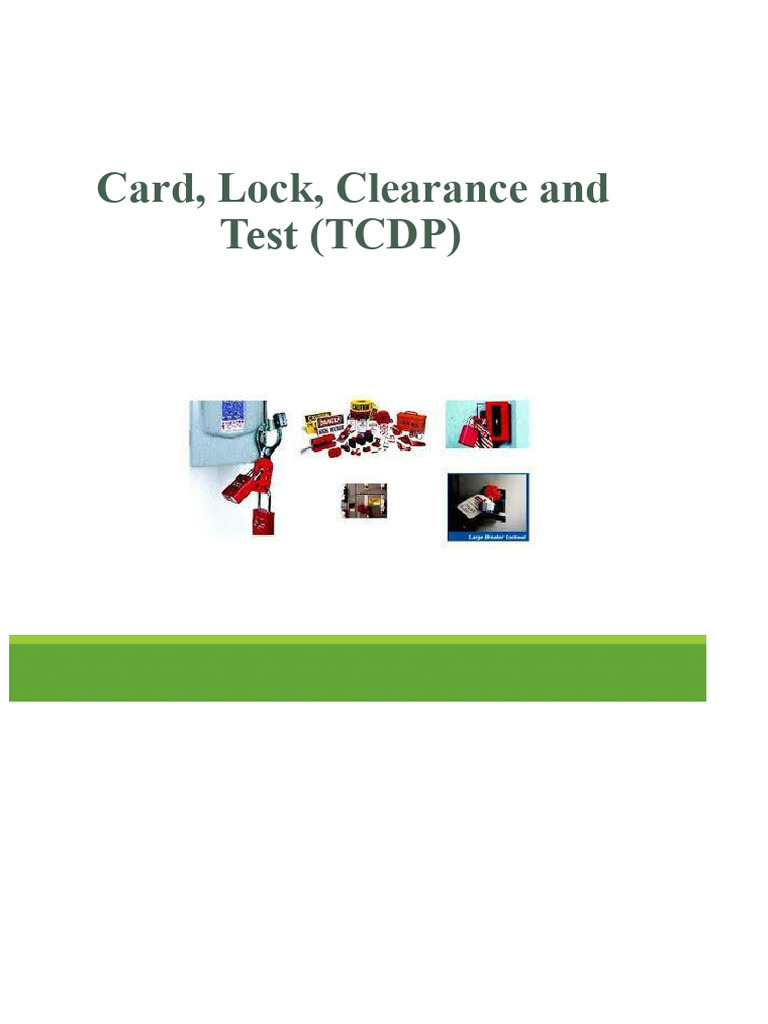 Lock Card Clearance and Test Cesar | PDF | Electrical Engineering ...