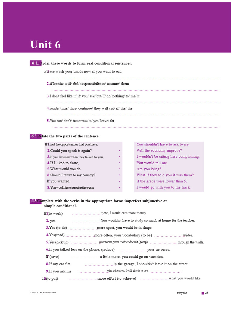 conditional sentence exercises | PDF | Linguistic Morphology | Language Mechanics