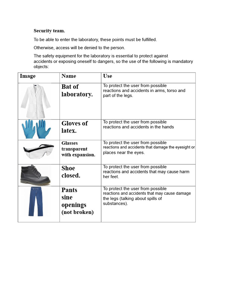 Laboratory Safety Equipment | PDF