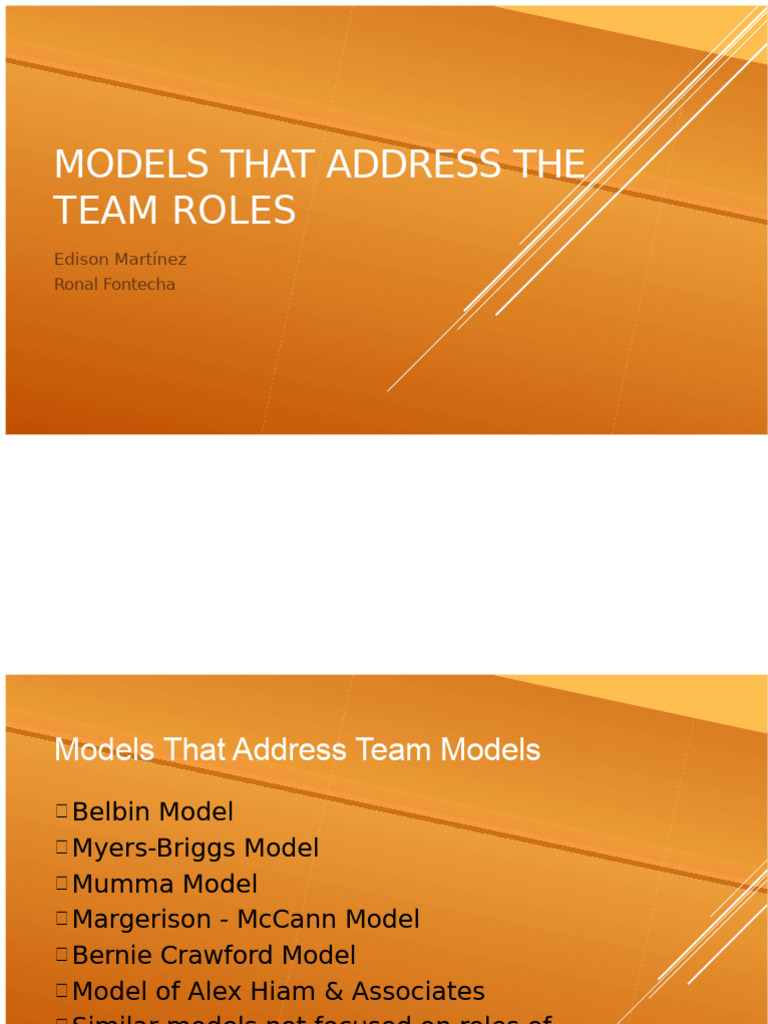 Team Role Models Explained | PDF | Cognition | Social Psychology