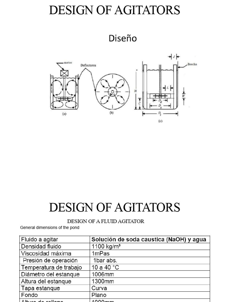 DESIGN OF AGITATORS | PDF | Reynolds Number | Turbulence