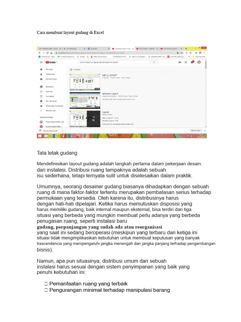 Cara Membuat Layout Gudang Di Excel | PDF
