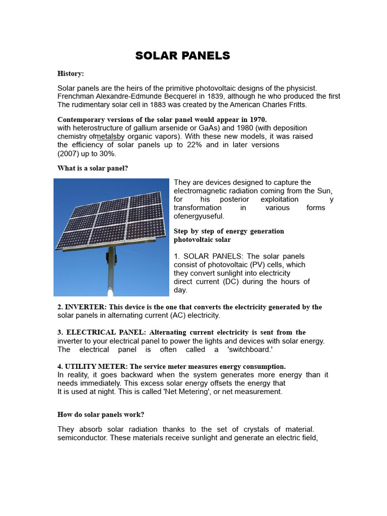 Solar Panels | PDF | Photovoltaics | Solar Energy