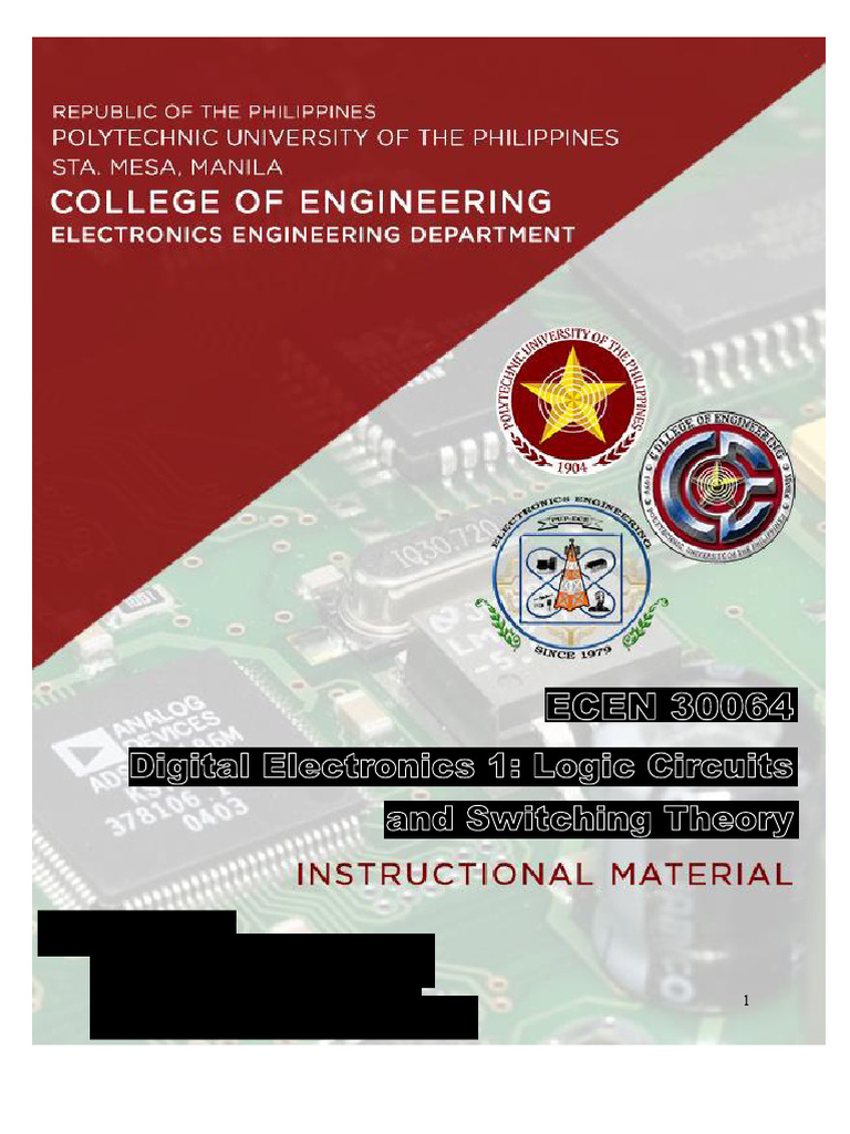 IM ECEN 30064 Electrónica Digital 1 Circuitos Lógicos y Teoría de Conmutación | PDF ...