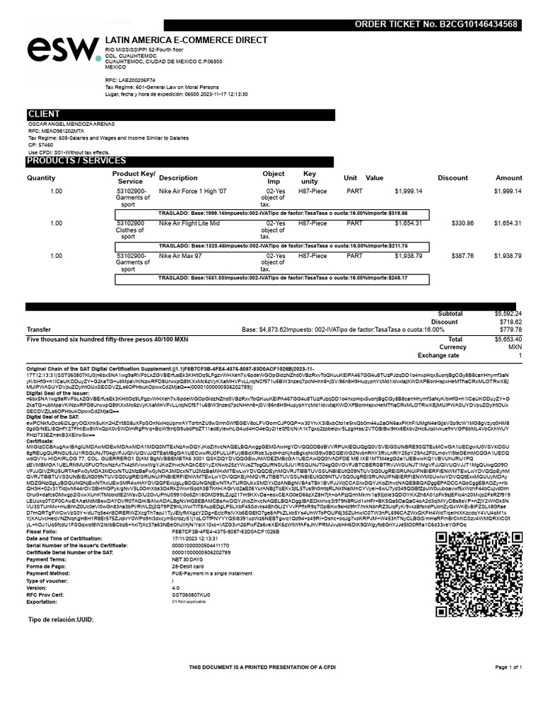 Tennis invoice | PDF | Taxes | Government Finances