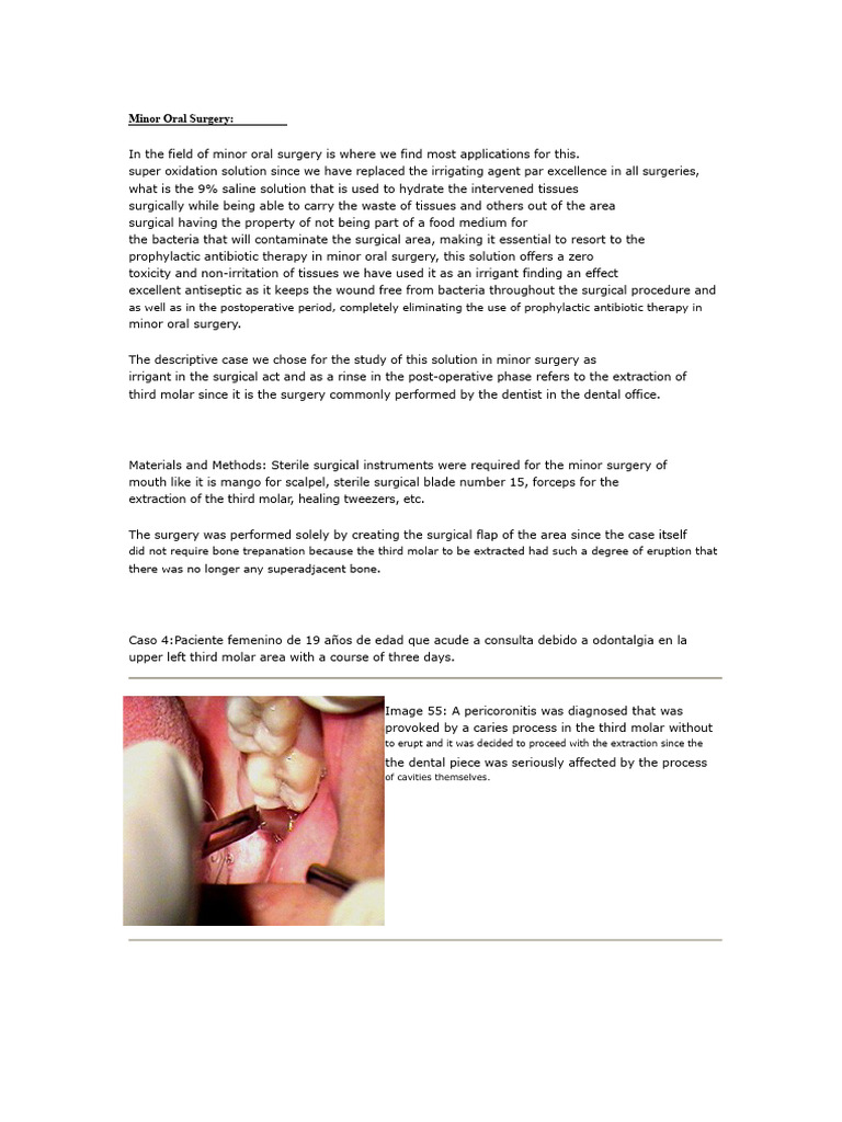 Protocol For Third Molar Extraction | PDF | Surgery | Wound