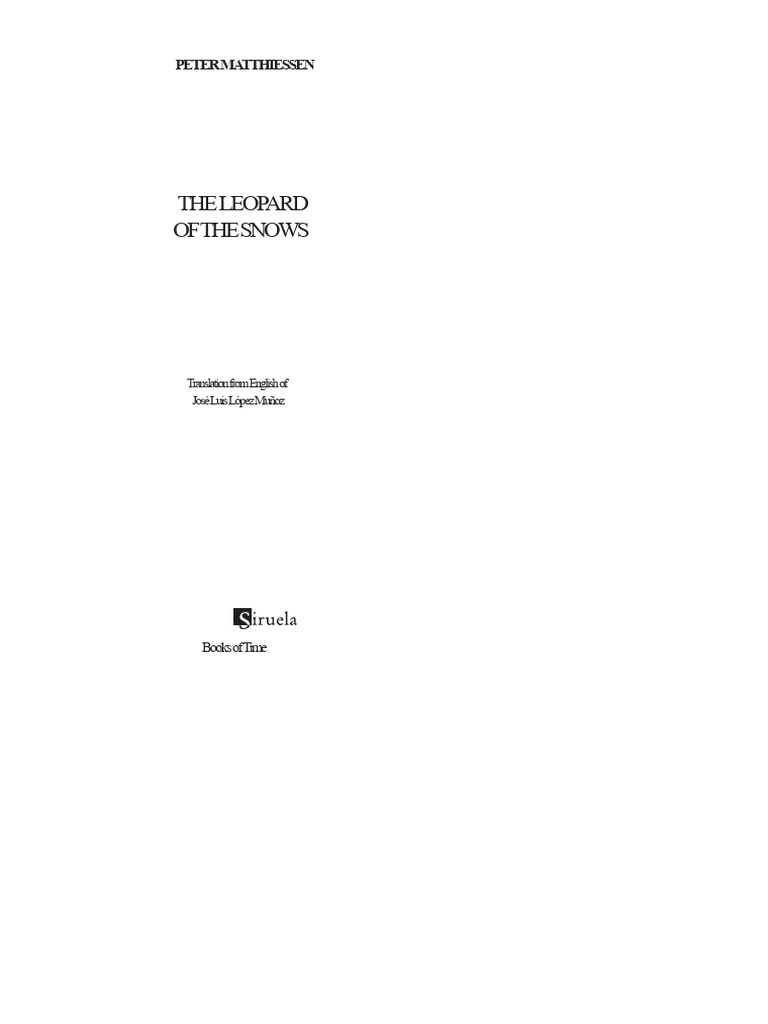 The Snow Leopard | PDF | Himalayas