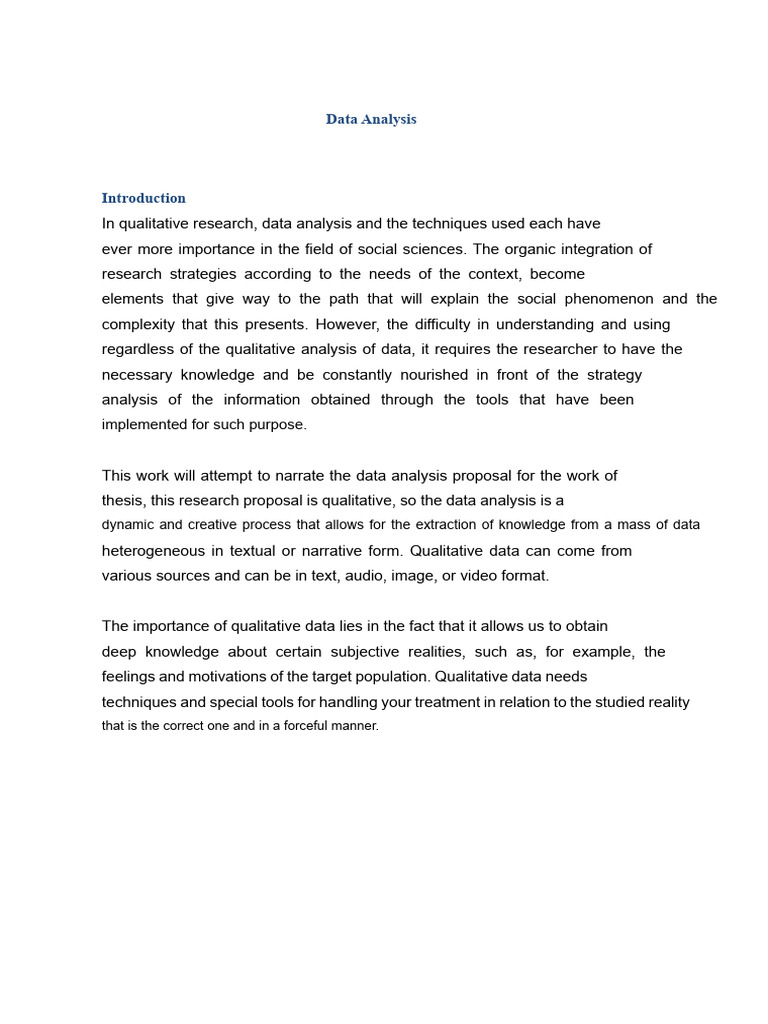 Qualitative Data Analysis Techniques | PDF | Qualitative Research ...