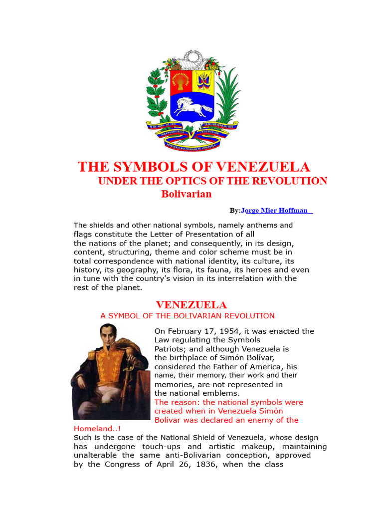 Venezuela's National Symbols Explained | PDF | Venezuela