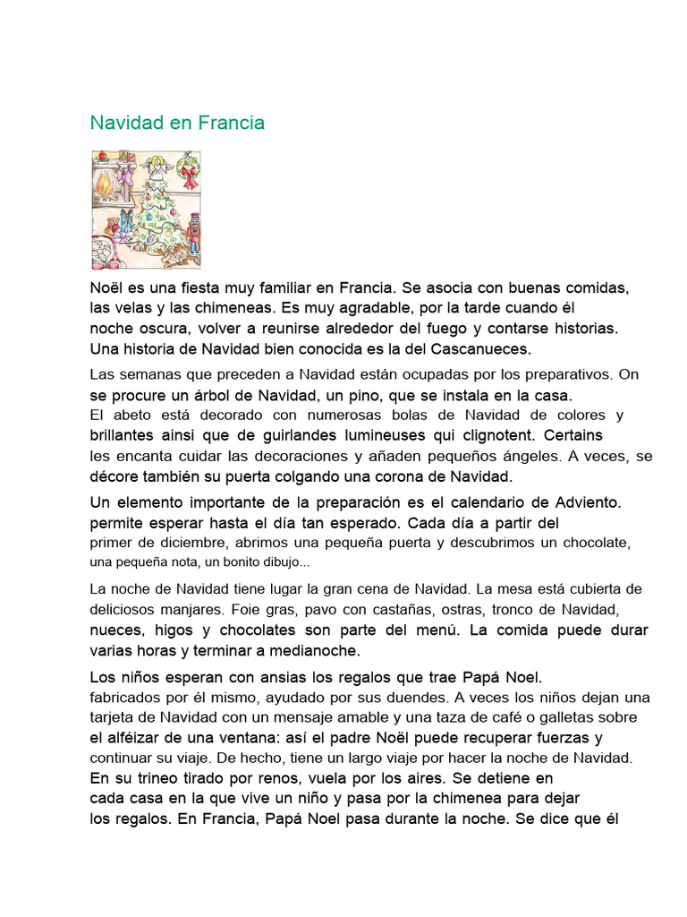 COMPRENSIÓN DE LOS ESCRITOS Navidad en Francia | PDF | Navidad | Papá Noel