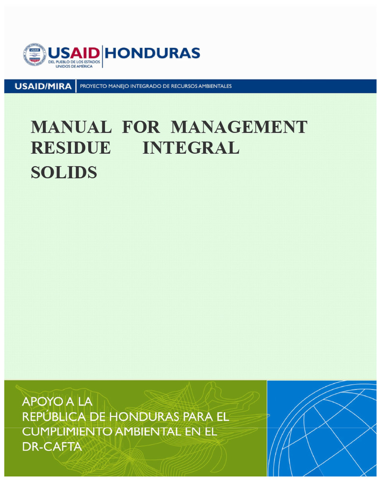 Manual For The Comprehensive Management of Solid Waste | PDF | Waste | Waste Management