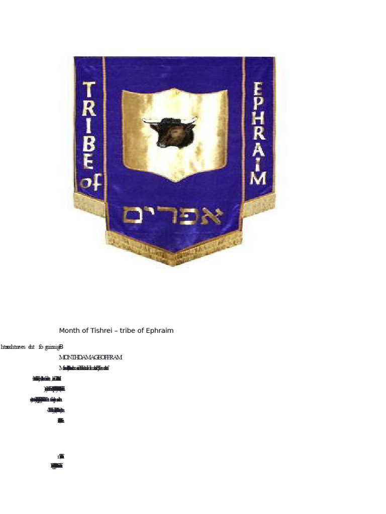 Month of Tishrei - Tribe of Ephraim | PDF | Hebrew Calendar | Jewish ...