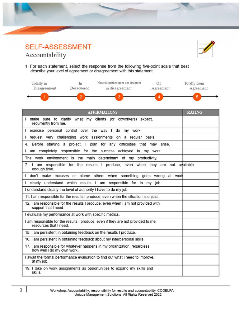 Self-Assessment Accountability - PVA CODELPA 2022 | PDF ...