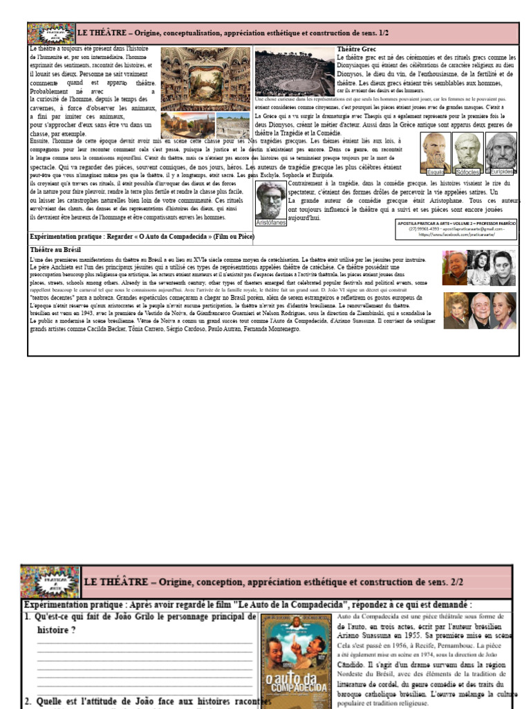 Origines et évolution du théâtre | PDF | Tragédie grecque | Théâtre