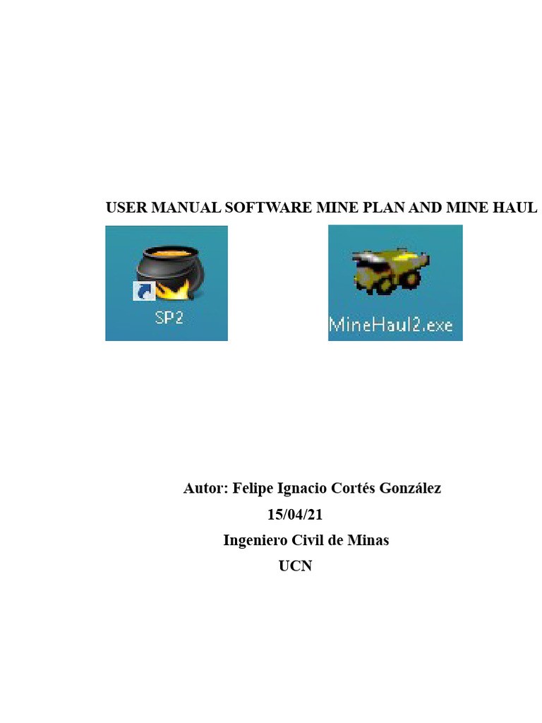 User Manual for Mine Plan and Mine Haul Software | PDF | Mining | Landfill
