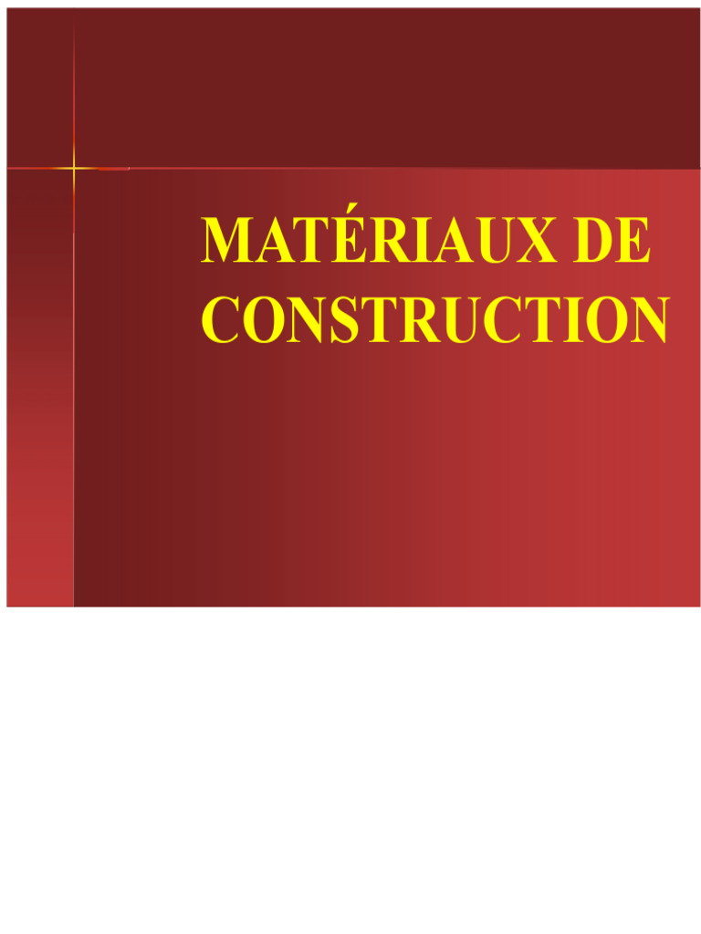 Propriétés et types de matériaux de construction | PDF | Ciment | Béton