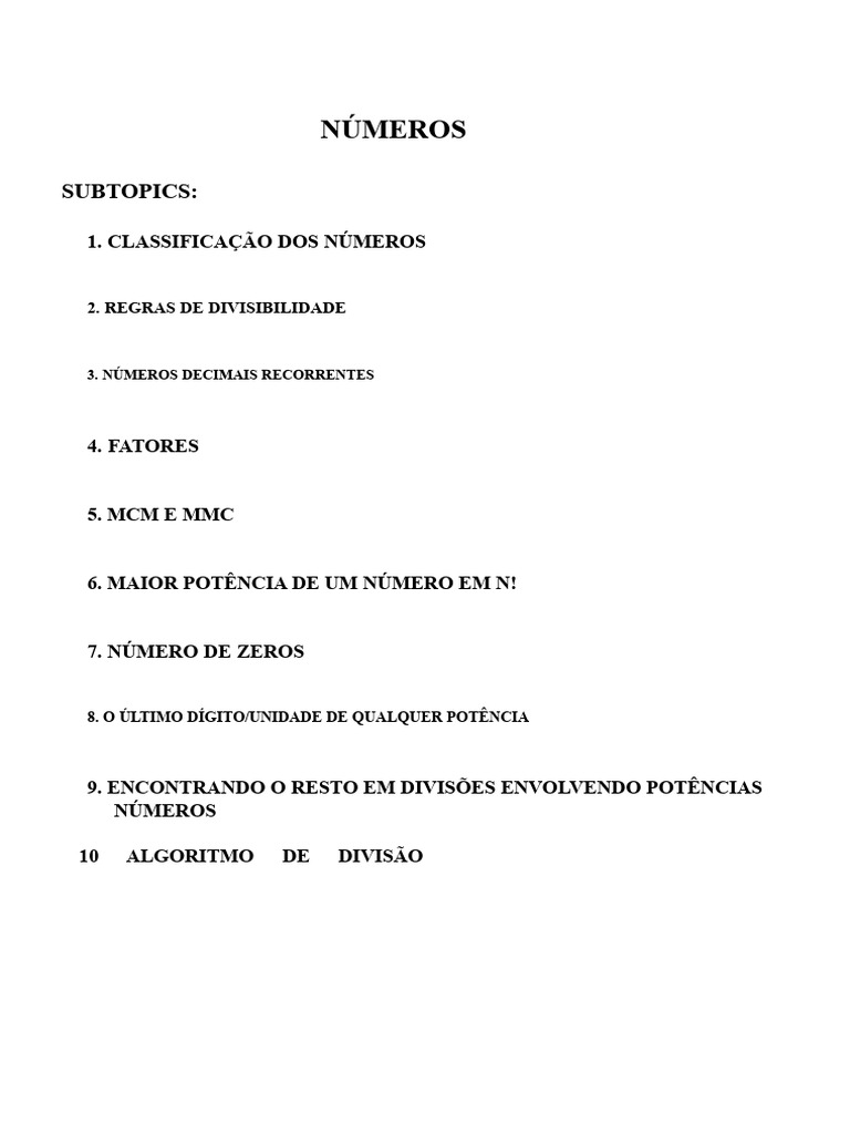 NÚMEROS - PPT Gen Aptidão - 1º ano SRM | PDF | Números | Decimal